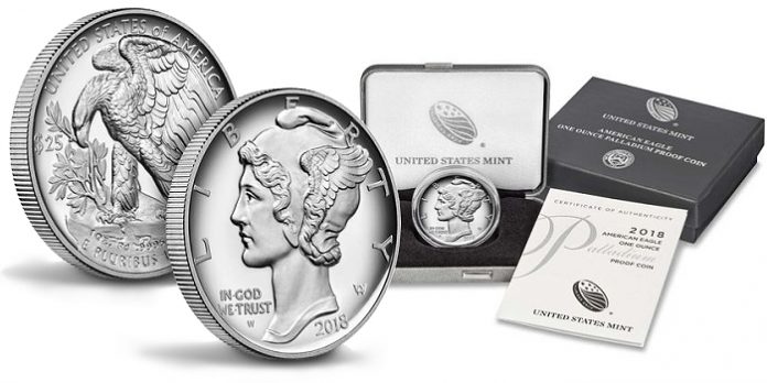 US Mint First Palladium Proof Coin Goes on Sale on September 6