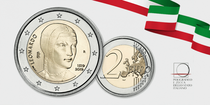 Italian Mint Dedicates 1st Coin of 2019 to Leonardo da Vinci