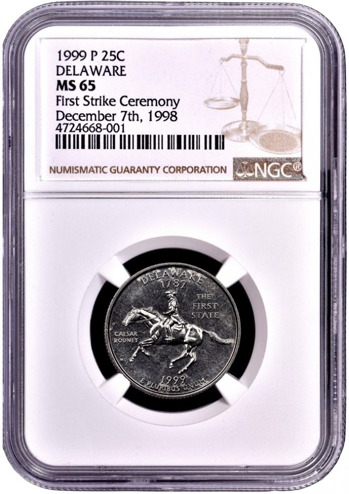 NGC Grades First Strike Delaware Quarters from Rare Set