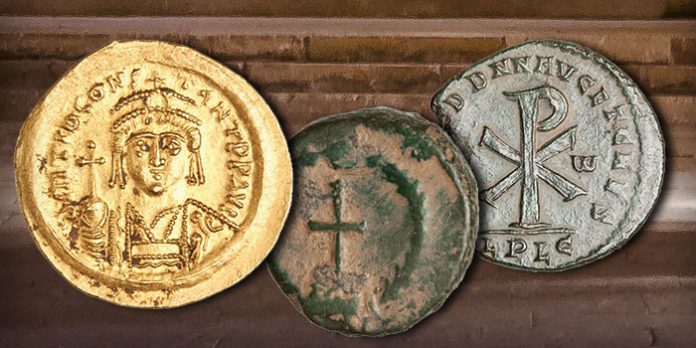 Christianity and Christian Symbols Appear on Ancient Coins