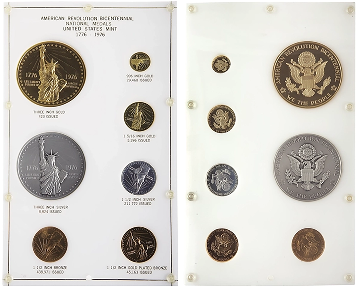 National Bicentennial Medal (1976) - Gold and Silver Formats