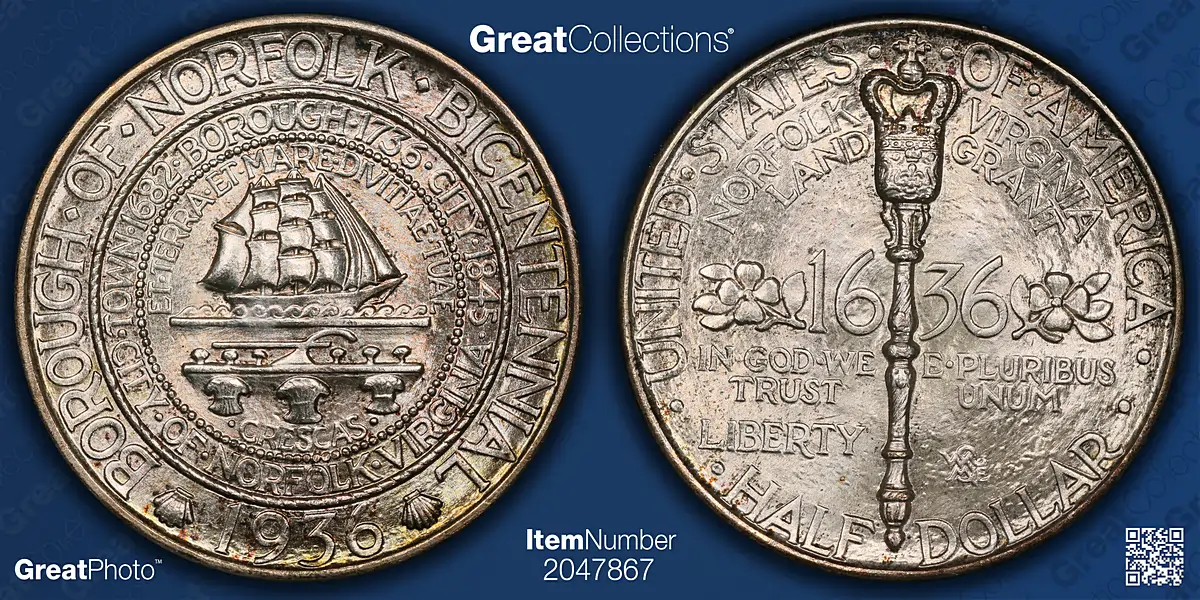 1936 Norfolk with CAC Gold sticker in a Vintage Black NGC Holder